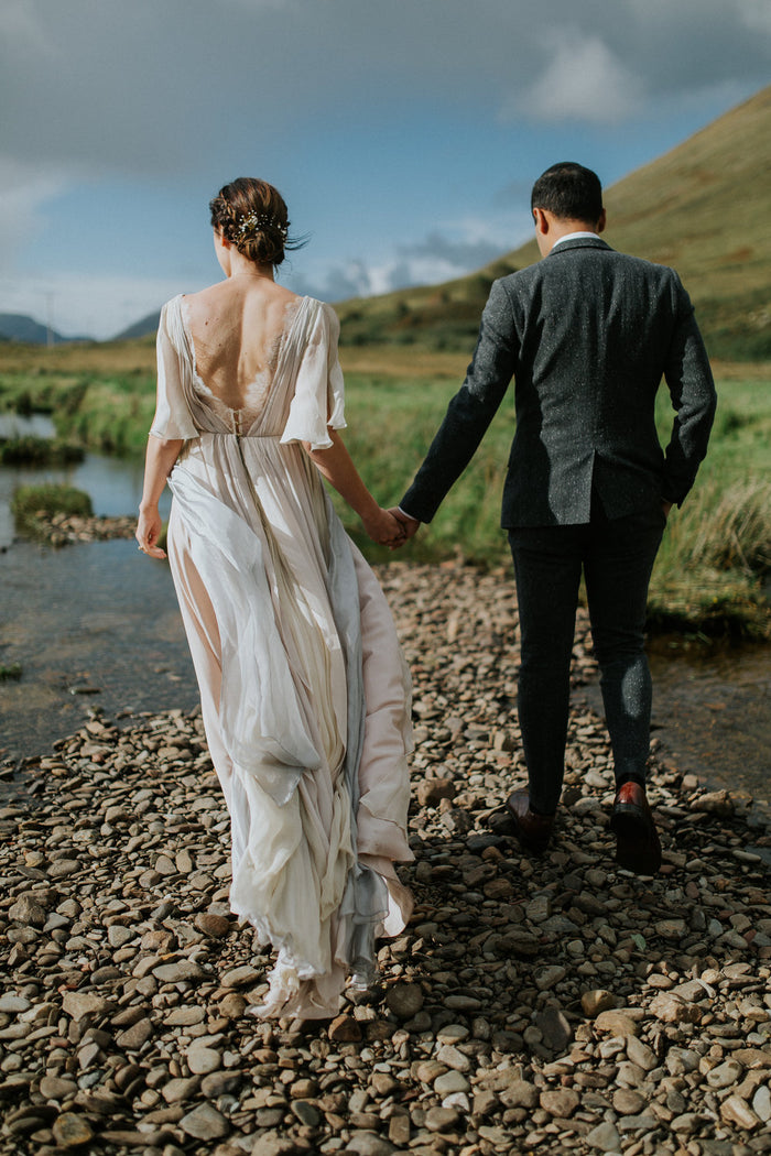 Whitney | A-Line Silk Chiffon Wedding Dress | MYWONY